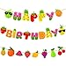 Amazon.com: Fruit Theme Birthday Party Decorations Happy Birthday Felt ...