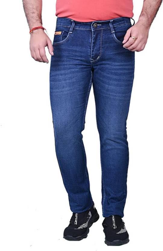 Buy Men's Regular Fit Cotton Blend Light Fade Formal Jeans | Strechable ...