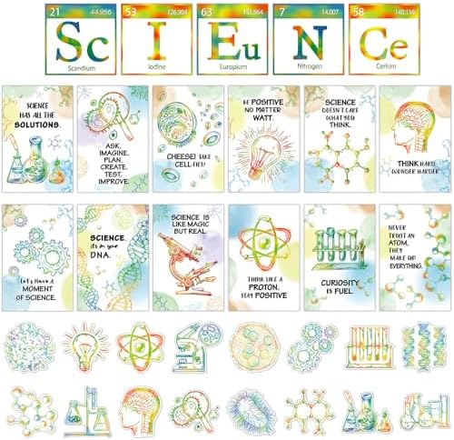 Amazon.com : Mooliwe 33 Pcs Biology Chemistry Science Posters for ...