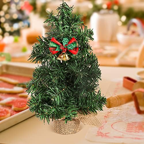 4 Pcs Mini Christmas Tree with Light 15cm/10cm Mini Snow Frost Trees ...