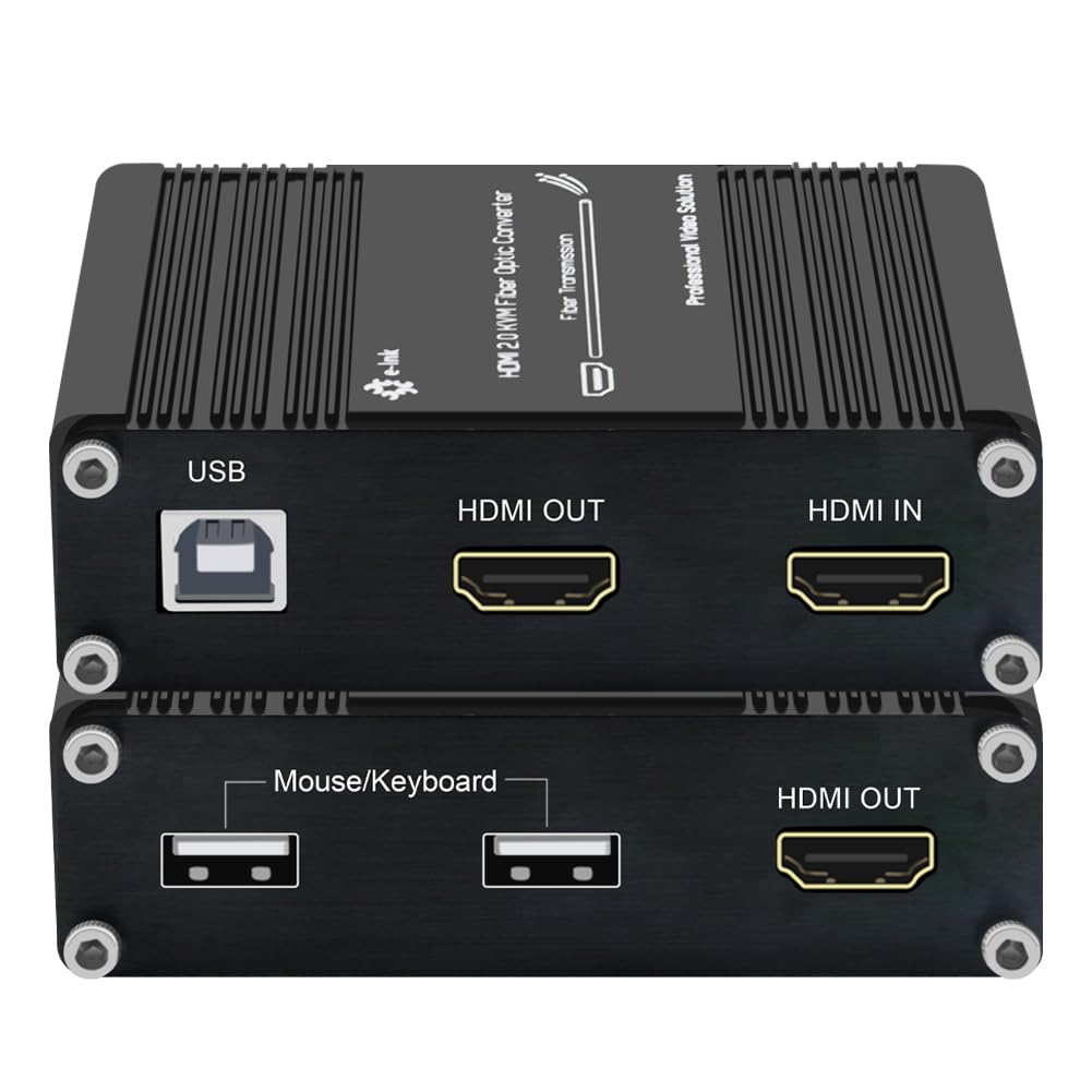 Amazon.com: 4K@60Hz HDMI KVM Fiber Extender, 1080P Video Optical ...