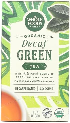 Amazon.com : Whole Foods Market, Tea Green Decaf Organic, 20 Count ...