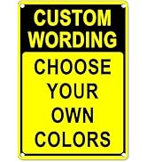 Amazon.com : Custom Sign with Arrow 20x6 Inches, Waterproof Metal Arrow ...