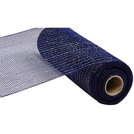 Amazon.com: 10 inch x 30 Feet Deco Poly Mesh Ribbon - Navy Blue Non ...