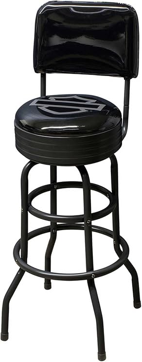Amazon.com: Harley-Davidson Open Bar & Shield Bar Stool w/Backrest ...