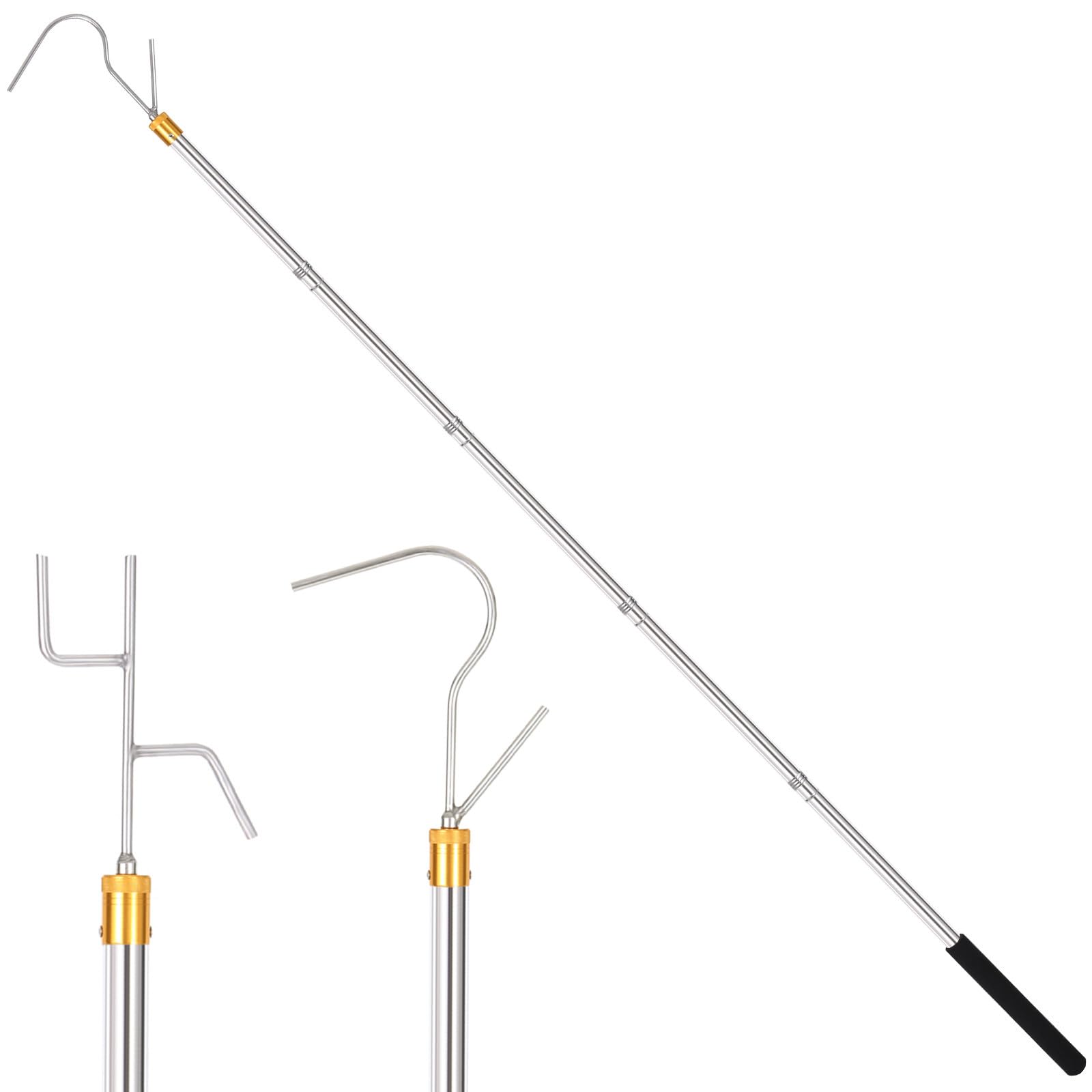 Amazon.com: Cagaloi clothing hook pole，74 Inch Adjustable Extension ...