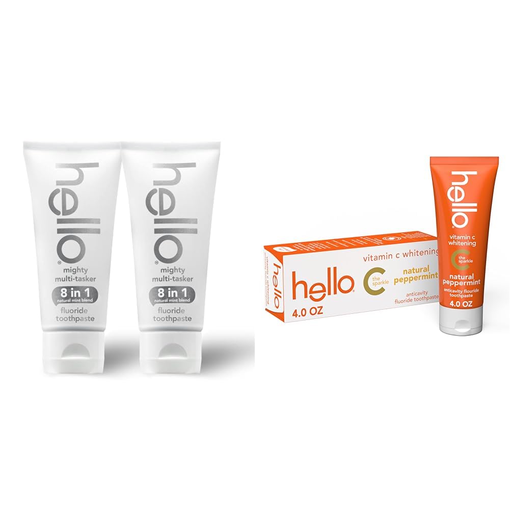 Amazon.com : hello Mighty Multitasker Fluoride Toothpaste 8-in-1 Pack ...