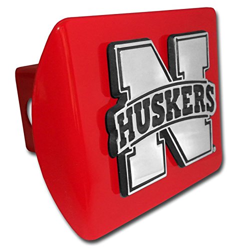 University of Nebraska Huskers Red with Chrome N Huskers Emblem Auto ...