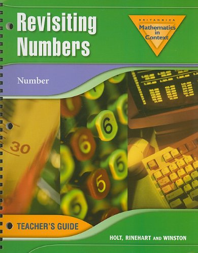 Holt Math in Context: Revisiting Numbers Teachers Guide Grade 8: Holt ...