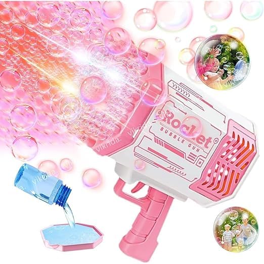 Buy Dhun & Heer 69 Hole Automatic Bazooka Bubble Gun for Kids with ...
