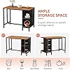 Amazon.com: LITTLE TREE Kitchen Island with 5 Storage Shelves, 43 Inch ...