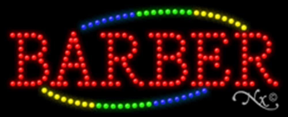 Amazon.com: 11x27x1 inches Barber Animated Flashing LED Window Sign ...