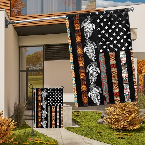 Snapklik.com : Boho Native American Flag, Patriotic American Decoration ...