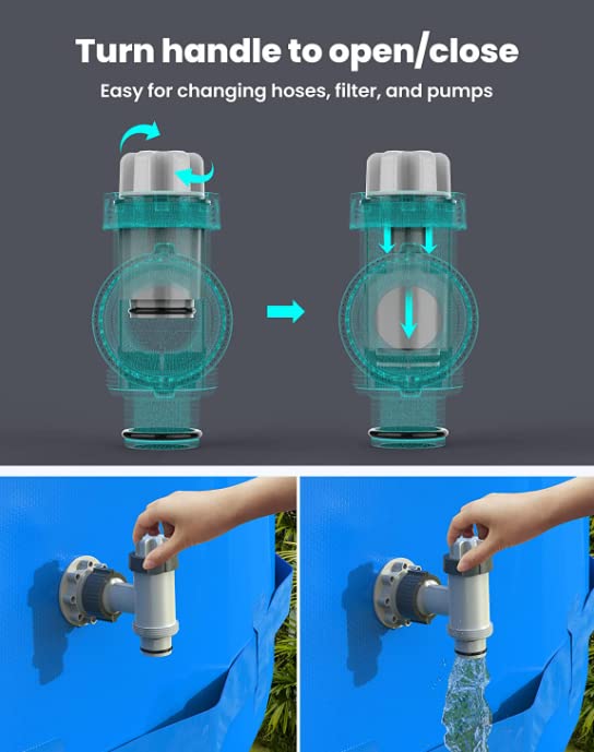 Snapklik.com : 2 Pack Plunger Valves For Above Ground Pools, Intex Pool ...