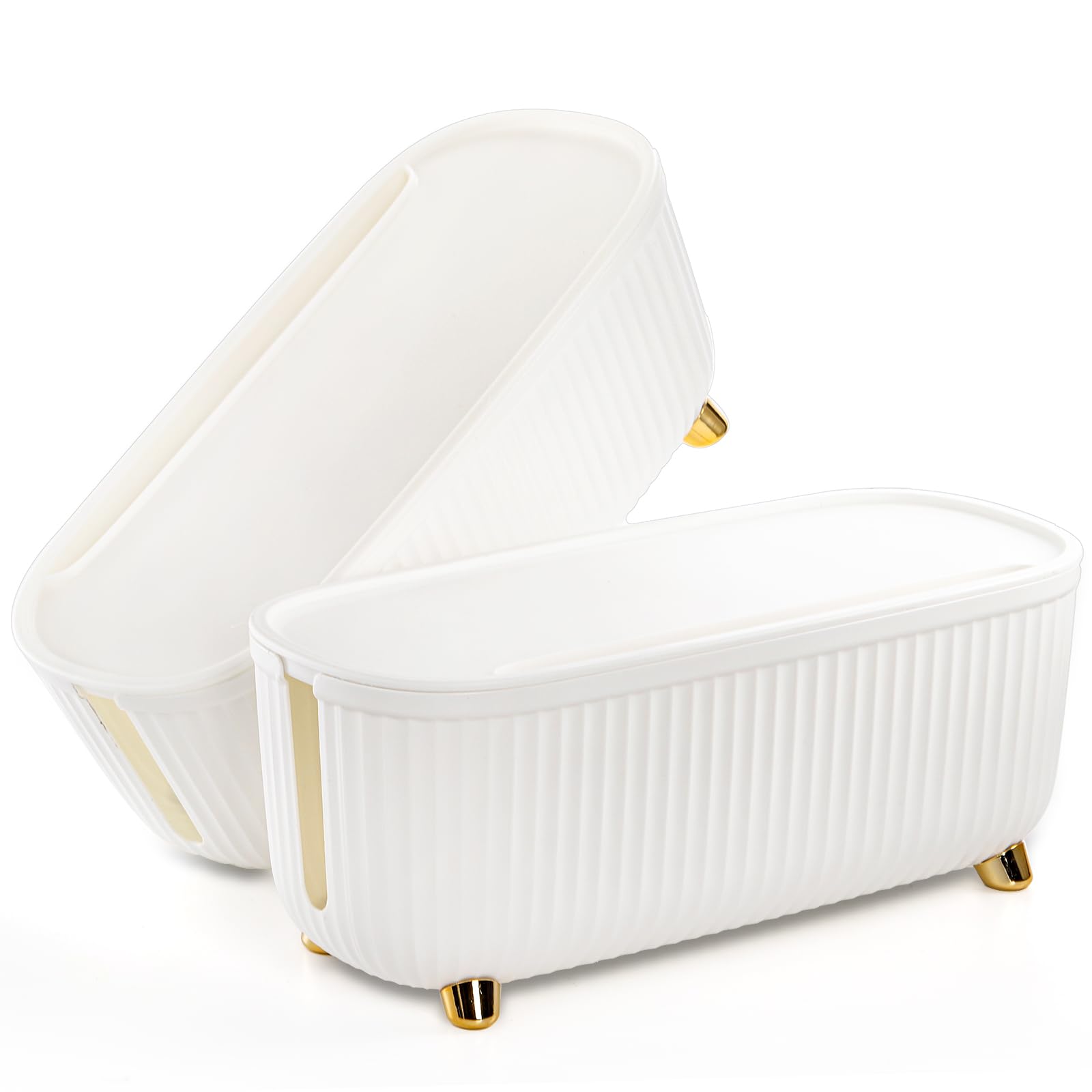 Amazon.com: Lyellfe 2 Pack Cable Management Box, White Cord Hider ...