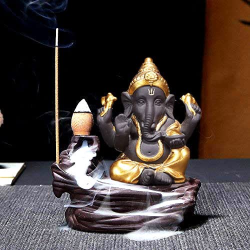 sdshopping Lord Ganesha Smoke Incence Holder Dhoop Stand Fountain ...