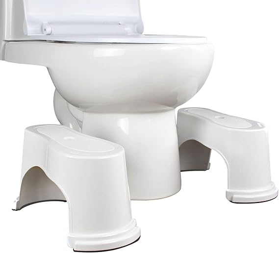 Amazon.com: 2 Separate Toilet Potty Poop Stool for Adults,Bathroom ...