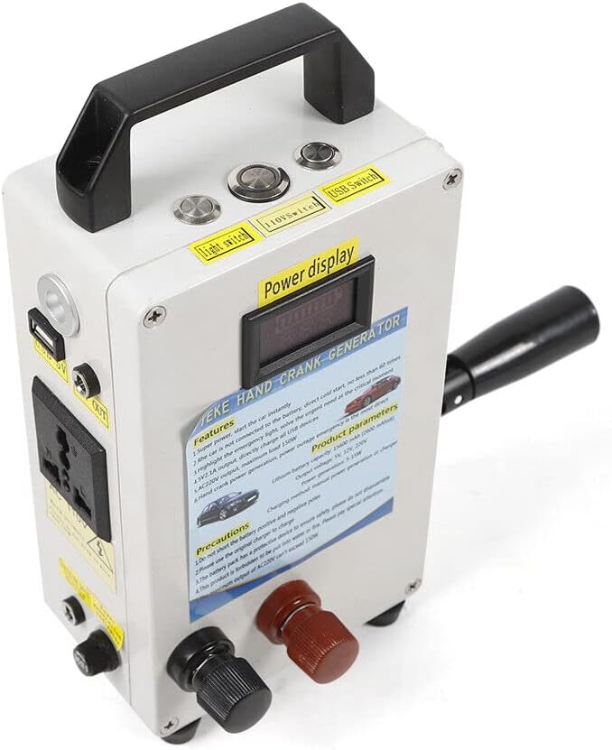Amazon.com : Emergency Hand Generator, 150W Outdoor Portable Manual ...