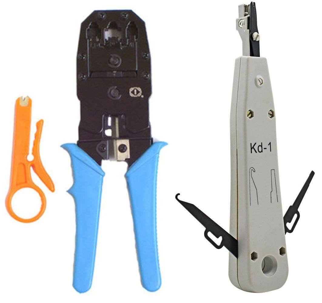Inditrust Rj45 Rj11 Crimping Tool, KD-1 Professional Punch Down Tool ...