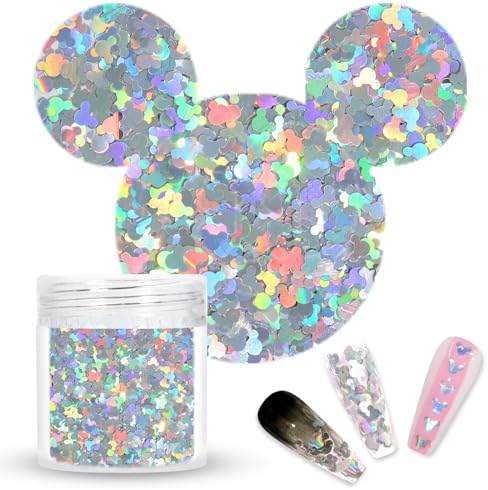 Amazon.com: Laza 2g Chunky Glitter Mickey Mouse Shaped Confetti Nail ...