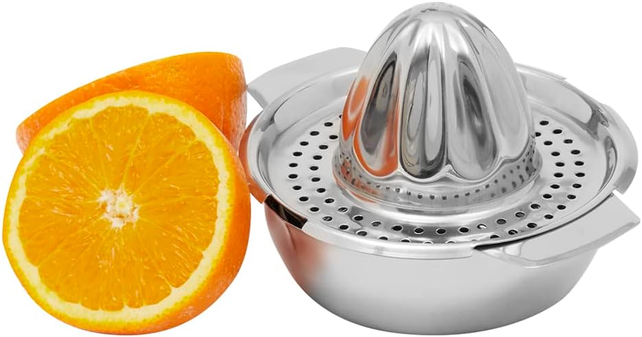 Amazon.com: Home Basics Stainless Steel Manual Citrus Juicer with ...