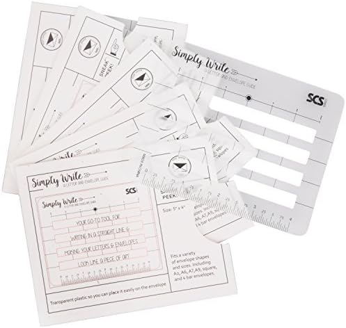 Amazon.com: JANYUN 4 Style Envelope Addressing Guide Stencil, Templates ...