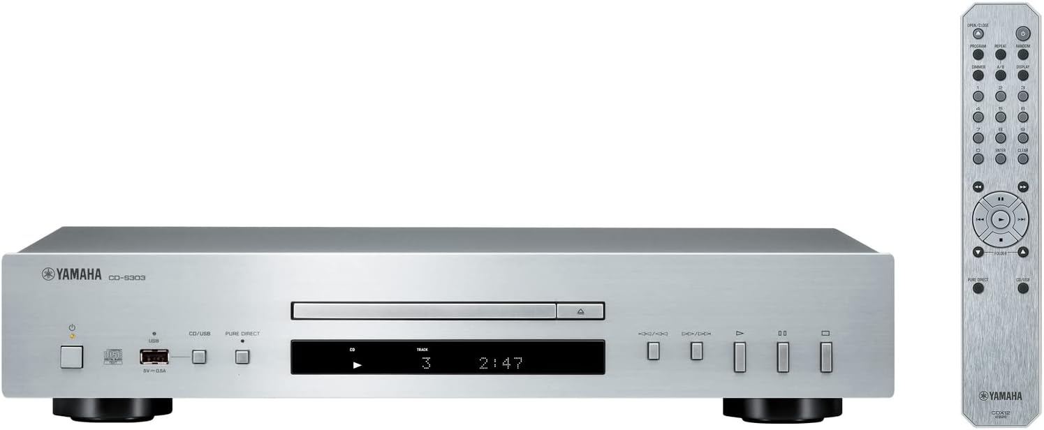 Yamaha CD-S303 CD Player with Pure Direct, USB Port, CD-R/RW disc ...