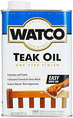 Amazon.com: RUST-OLEUM, Quart Watco A67141 Teak Oil Finish, Clear, 32 ...