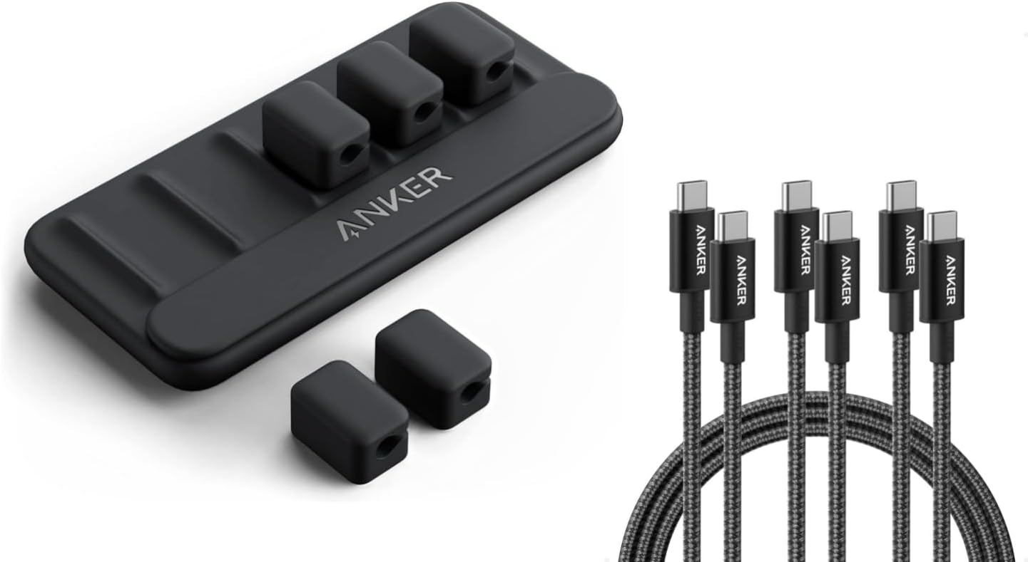 Amazon.com: Anker Cable Management, Magnetic Cable Holder, Desktop ...