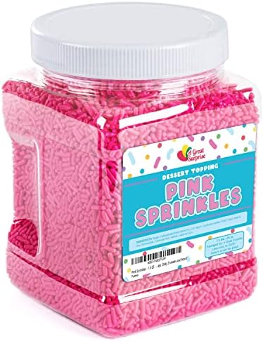 Amazon.com: HOT PINK PEARLIZED SPRINKLES-CAKE DECORATING JIMMIES ...