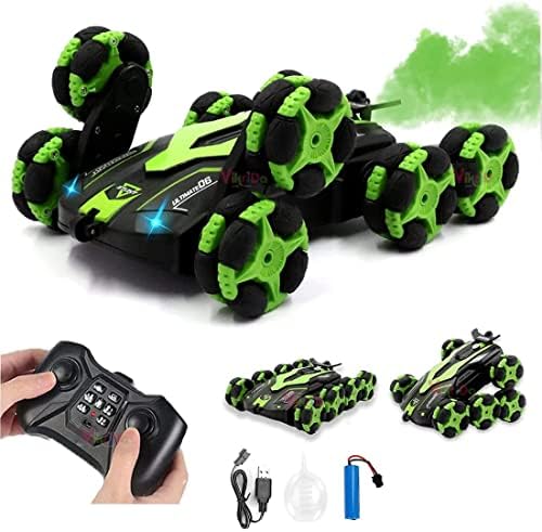 Toyshine 6 Wheels 360°Rotating Remote Control Rechargeable Stunt Car ...