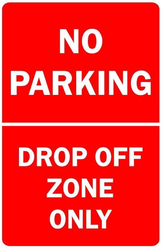 No parking drop off zone only prohibition sign - 1mm flexible Plastic ...