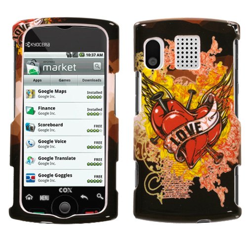 Love Tattoo Design SnapOn Protector Case for Kyocera Zio M6000 Cricket ...