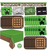Amazon.com: Minecraft Party Supplies, Minecraft Birthday Party Supplies ...