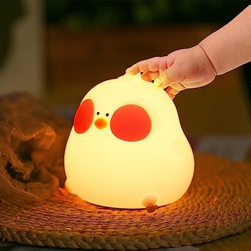 Neoglint Night Light for Kids: Silicone Cute Chick Animal Night Light ...