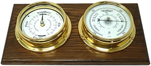 Amazon.com: Tabic Classic Tide Clock and Traditional Barometer Mounted ...