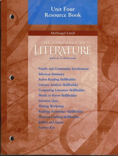 Unit Four Resource Book, McDougal Littell The Language of Literature ...