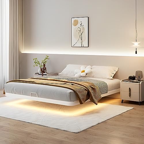 Amazon.com: OSCHF Floating Metal Bed Frame - Full Size Modern Platform ...