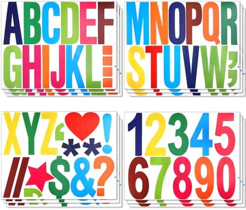 Amazon.com: Panelee 140 Pieces 20 Sheets Large Letter Stickers 4 Inch ...