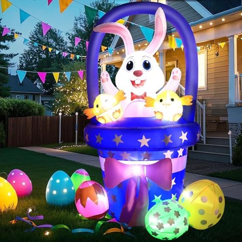 Amazon.com: TwoBees 6FT Easter Inflatables Outdoor Decorations Easter ...