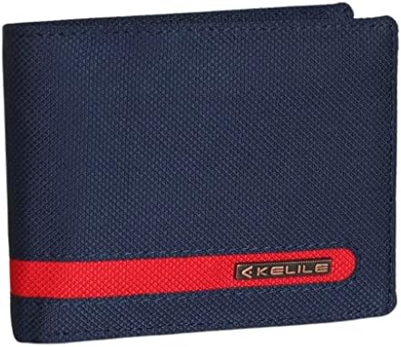 Buy Kelile India RFID Protected Fabric Wallet for Men Red Colour Blue ...