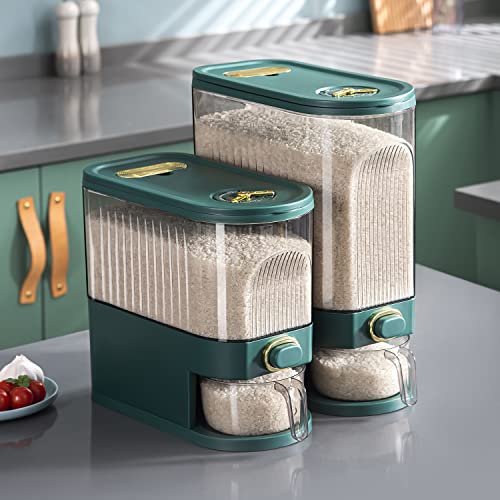 Snapklik.com : Sooyee 20Lbs Rice Dispenser, Large Grain Container Storage