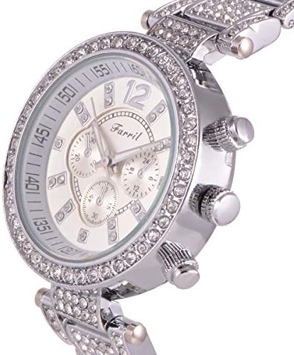 Farril Women's White Dial Stainless Steel Band Dress Watch - 1472: Buy ...