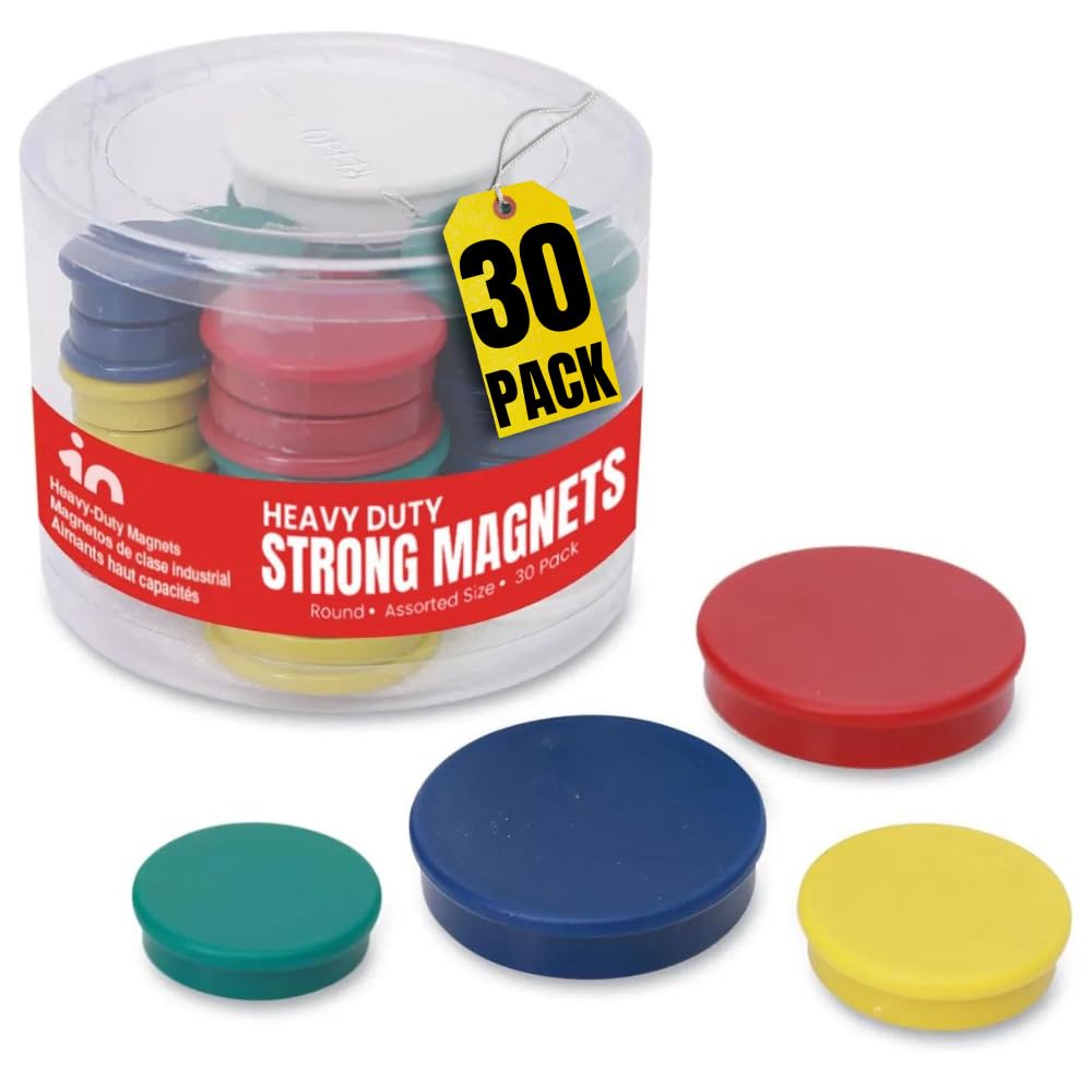 Amazon.com: 1InTheOffice Colored Magnets, Strong Magnets, Heavy Duty ...