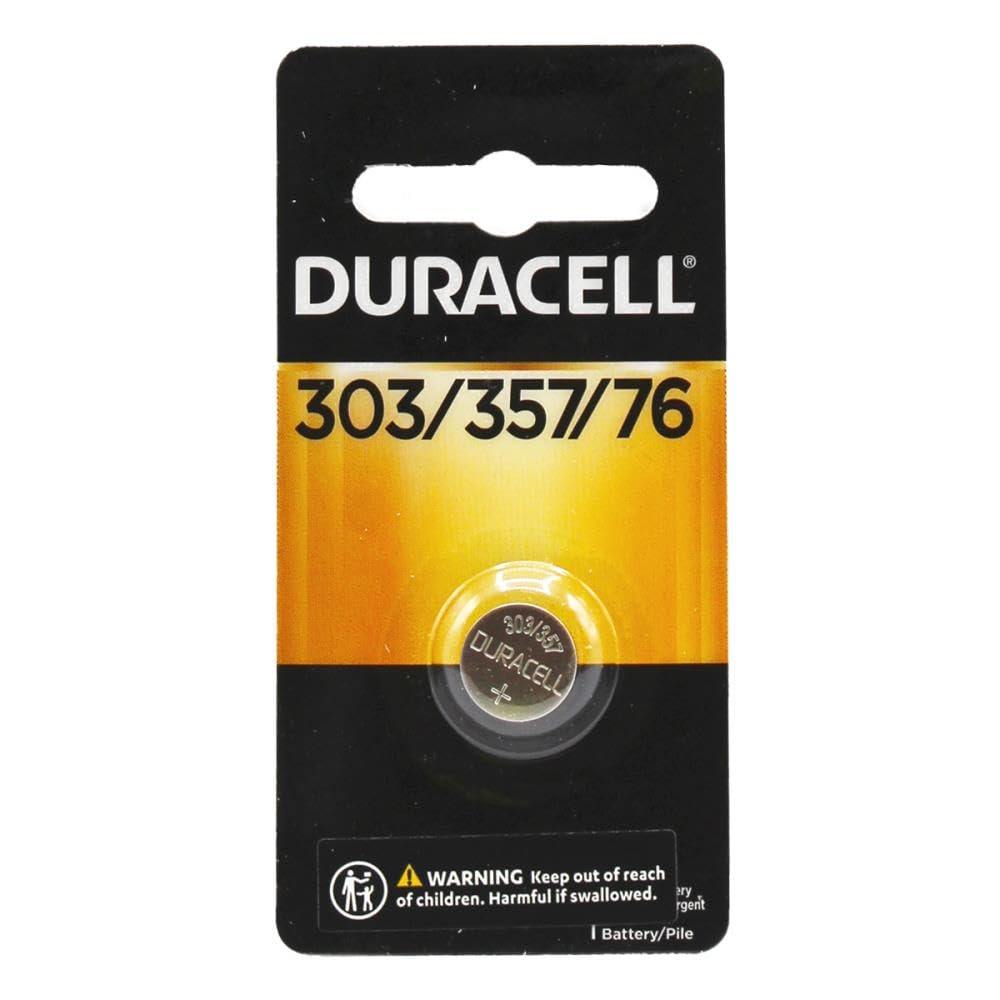 Amazon.com: Duracell 303/357/76 Silver Oxide Button Battery, 1 Count ...