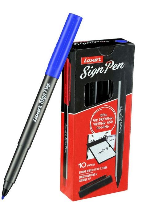 Sign Pen Blue 921,Brand-Luxor (Pack of 10) : Amazon.in: Office Products