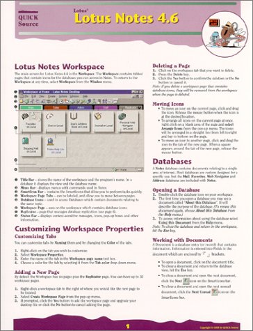 Lotus Notes 4.6 Quick Source Guide : Source, Quick: Amazon.in: Books