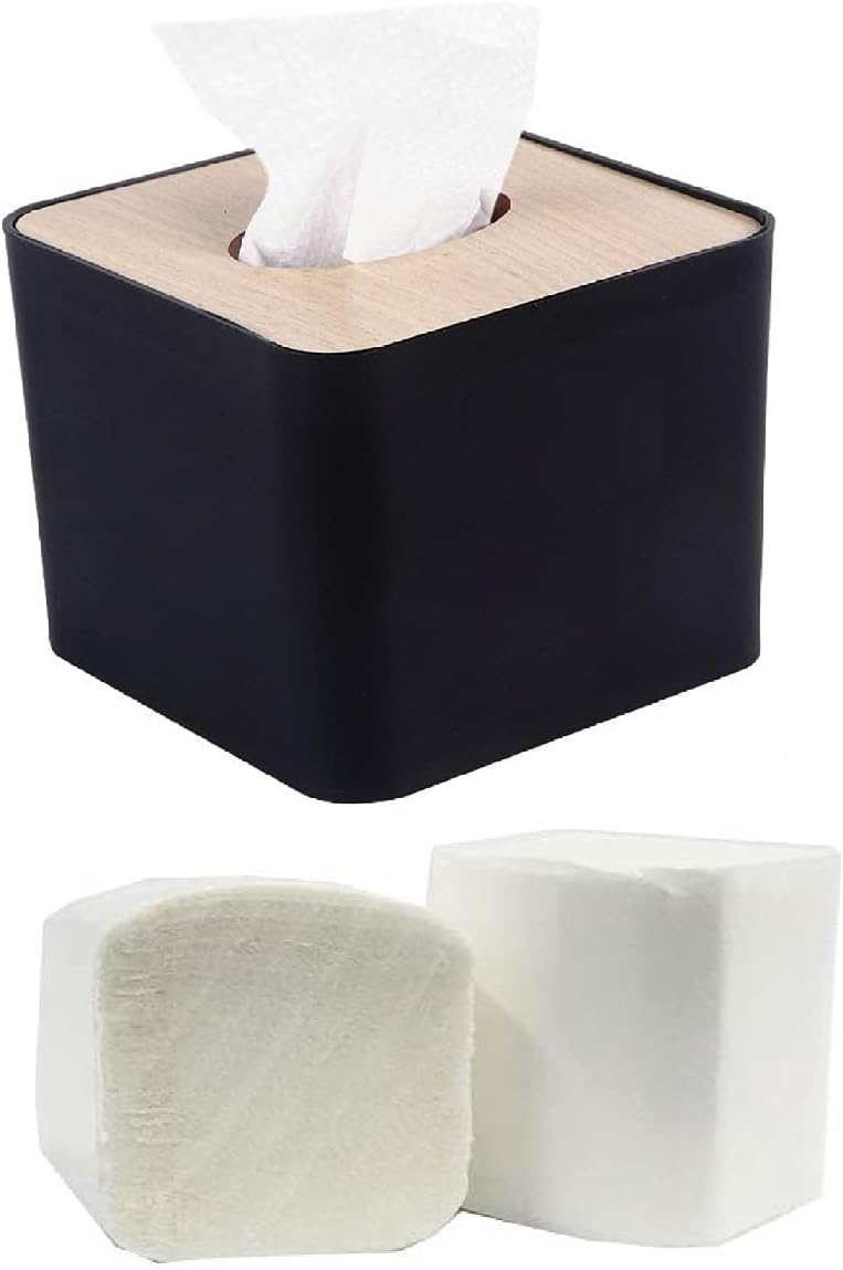 TARGET HYGIENE Pop Up Table Top Removable Bamboo Wooden Cover Tissue ...