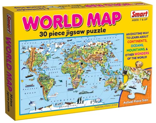 Buy Smart World Map |Learning Puzzles for kids |Knowledge of Continents ...