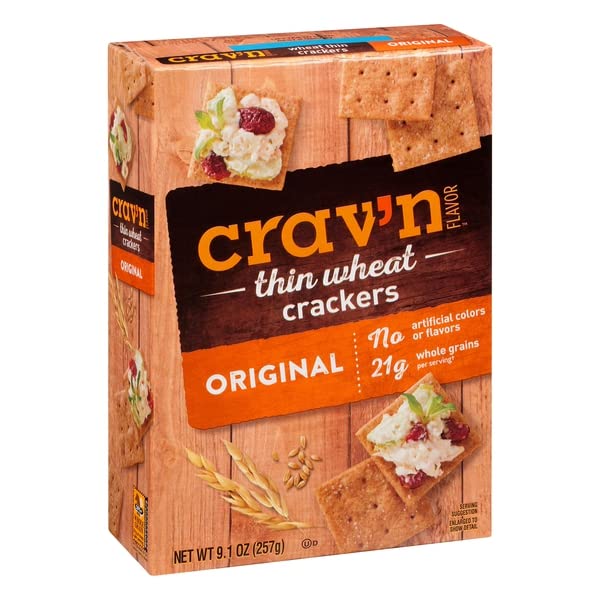 Amazon.com: Crav'n Flavor, Crackers, Original, Thin Wheat